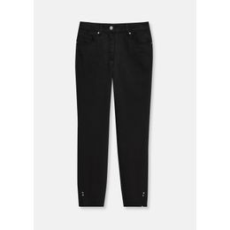 Madeleine Mode MADELEINE Damen Regular-fit-Jeans "7/8 Jeans Schlanke 7/8-Jeans mit Strass-Dekoration", schwarz, Gr. 36, Obermaterial: 98% Baumwolle CO. 2% Elasthan