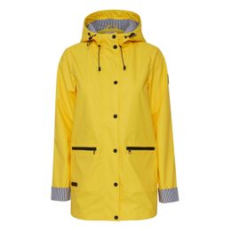 oxmo Damen Regenmantel "Regenjacke OXBecky", gelb, Casual, Gr. M, Obermaterial: 100% Polyurethan PU., Mäntel