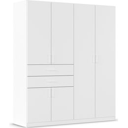 Dreht&uuml;renschrank Rauch, B:181cm H:210cm T:54cm, wei&szlig;, Holzwerkstoff, Schr&auml;nke, "Kleiderschrank Schrank Garderobe MAIKA mit Dekor-Front", 2