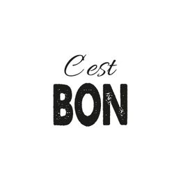 Leinwandbild queence, B:80cm H:120cm T:2cm, schwarz, Canvas, Holzrahmen, Wohnzimmer, Bilder, "Spruch C'est Bon", Premium-Leinwandstoff, Handarbeit