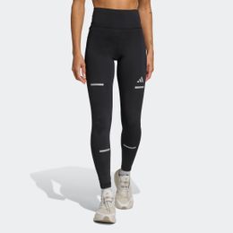 Damen Lauftights "adi365 Leg W", schwarz, Gr. L, adidas Performance, Obermaterial: 79% Polyester, 21% Elasthan, Hosen