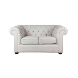 2-Sitzer Home Affaire, B:147cm H:74cm T:89cm, beige, 100% Polyester, Sofas, "CHARENTE, Chesterfield-Sofa, Wellenfederung, Ma&szlig;e: B/T/H: 147/89/74 cm",