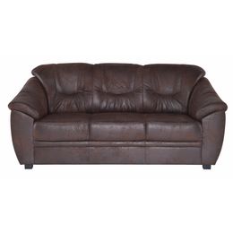 3-Sitzer Home Affaire, B:198cm H:90cm T:90cm, braun, Sofas, "Savona, B: 198 cm", mit Federkern