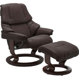 stressless "Reno" Set, Relaxsessel mit Hocker, mit Hocker, mit Classic Base, Gr&ouml;&szlig;e S, M & L, Gestell Braun