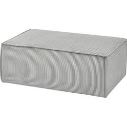 Hocker Home Affaire, B:102cm H:42cm T:69cm, grau, 100% Polyester, Wohnzimmer, Hocker, "SHERWOOD, Polsterhocker in 3 Stoffarten verfügbar", passend