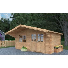 Gartenhaus Palmako, braun, Massivholz, Gartenh&auml;user, "Sally", 15,5 qm