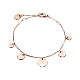 Damen Armband "Schmuck Geschenk Edelstahl Armkette The Organic Treasure", 21cm, Edelstahl, rosa, Liebeskind Berlin, Edelstahl, Armbänder