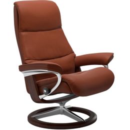 stressless "View" Set, Relaxsessel mit Hocker, mit Signature Base, Gr&ouml;&szlig;e M,Gestell Braun