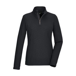 Killtec Damen Langarmshirt "KSW 321 WMN LS SHRT", schwarz, Gr. 48, Oberstoff: 84% Polyester, 16% Elasthan, Shirts, Elastisches Damen