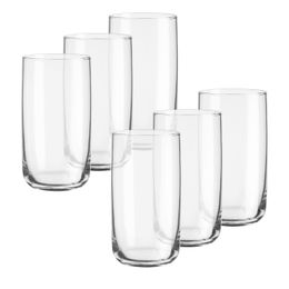 Mäser MÄSER Longdrinkglas "Iconic, Gläser-Set", Ø 6,5cm x 12,5cm, 365ml, 6 Stk., transparent, Trinkgefäße, 6er Set