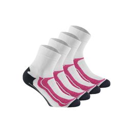 Rohner Socks Damen Sneakersocken "Socken Basic Quarter Sport 4er Pack", Gr. 35, bunt, Obermaterial: 40% Baumwolle CO. 38% Polyester PES. 20% Polyamid