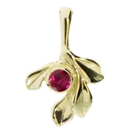 OSTSEE-SCHMUCK Damen Kettenanh&auml;nger "OSTSEE-SCHMUCK Anh&auml;nger Bl&uuml;te Anh&auml;nger Bl&uuml;te", 16x11mm, Gelbgold 333, 0,7 g, gelb, Gelbgold 333, Schmuckanh&auml;nger