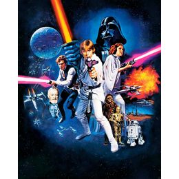 Komar Vliestapete "Digitaldruck Vlies - Star Wars Poster Classic 1 - Größe 200 x 250 cm", B/L: 200mm x 250mm, Rollen:, bunt, Wohnzimmer, Tapeten,