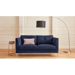 2-Sitzer Trendmanufaktur, B:167cm H:84cm T:96cm, blau, Sofas, "Chilltime, elegant und bequem, Komfortsitzh&ouml;he 46cm, hoher Fu&szlig;", mit eleganter