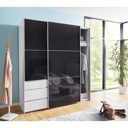 Schwebet&uuml;renschrank wimex, B:250cm H:236cm T:65cm, wei&szlig;, Schr&auml;nke, "Level by fresh to go", mit Glast&uuml;ren