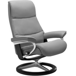 stressless Relaxsessel "View" Set, Relaxsessel mit Hocker, mit Signature Base, Gr&ouml;&szlig;e S,Gestell Schwarz
