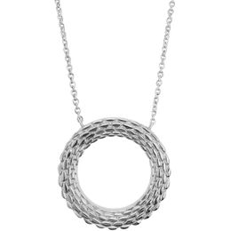 Firetti Damen Kette mit Anhänger "Schmuck Geschenk Silber 925 Halsschmuck Halskette Ankerkette Kreis", Silber 925 (Sterlingsilber), L: 45 B: