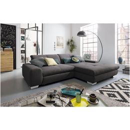 Ecksofa, B:276cm H:89cm T:198cm, braun, SET ONE BY Musterring, 100% Polyester, Wohnzimmer, Sofas, "SO 1200 inkl. Sitztiefen- & R&uuml;ckenverstellung f&uuml;r