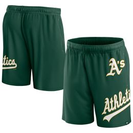 Fanatics M&auml;dchen Sporthose "Fanatics Shorts Oakland Athletics Mesh", gr&uuml;n, Gr. M, 100% Polyester, Hosen