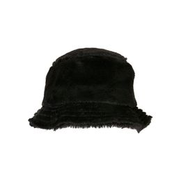 Trucker Cap Flexfit "Flexfit Accessoires Fake Fur Bucket Hat", Damen, Gr. onesize, schwarz, 100% Polyester, unifarben, Caps