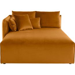 Ottomane OTTO HOME, B:138cm H:86cm T:168cm, gold, 100% Polyester, Sofas, "Nöre", Lounge-Modul - zum eigenen Zusammenstellen, Breite 138cm, Tiefe 168cm