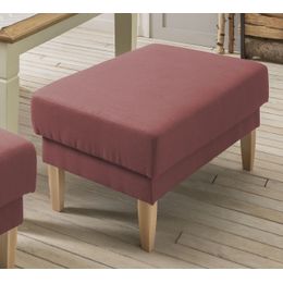 Hocker Home Affaire, B:112cm H:51cm T:56cm, rot, 60% Polyester, 40% Baumwolle;Webstoff (80% Polyester / 20% Baumwolle);Microfaser in Antiklederoptik