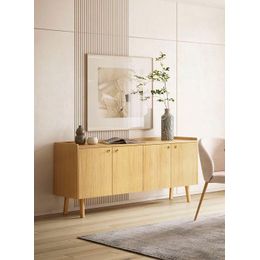 Sideboard WOODMAN, B:160cm H:75cm T:45cm, braun, FSC-zertifiziertes teilmassives Holz, Wohnzimmer, Sideboards, "Nice", Kommode, Breite 169 cm,