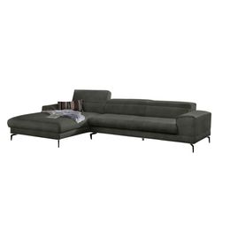 Ecksofa W.Schillig, B:343cm H:70cm T:193cm, gr&uuml;n, Chenille-Flachgewebe R66 (85% Polyester, 15% Nylon), Wohnzimmer, Sofas, "piedroo, Designsofa mit