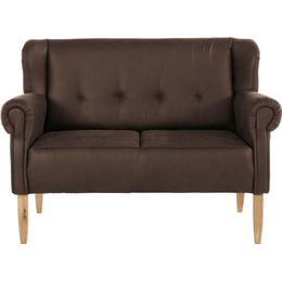 K&uuml;chensofa Home Affaire, B:142cm H:99cm T:73cm, braun, Microfaser in Antiklederoptik (100% Polyester), Sofas, "Moro", in verschiedenen Stoffen und
