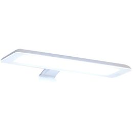 LED Spiegelleuchte SAPHIR, B:30cm H:5,4cm T:10,7cm, wei&szlig;, Leuchten, "Quickset LED-Aufsatzleuchte f&uuml;r Spiegel o. Spiegelschrank in Wei&szlig;", Badlampe 30