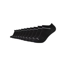 Camano Damen Sneakersocken "mesh ventilation", Gr. 35, schwarz, Baumwollmischung, unifarben mit Farbeinsatz, Socken, Mesh-Bel&uuml;ftung: Perfektes