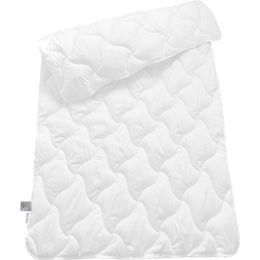 Microfaserbettdecke Schiesser, B:155cm L:220cm, wei&szlig;, Bezug: 100% Polyester. F&uuml;llung: 100% Polyester, Bettdecken, "Hygge leichte Ganzjahressteppdecke