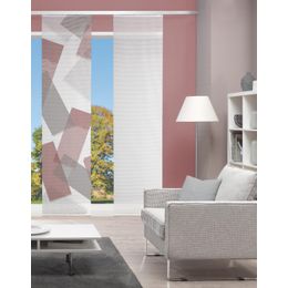 Schiebegardine Vision, B:60cm H:260cm, rot, Polyester, Wohnzimmer, Gardinen, "NAYAH", SCHIEBEVORHANG, BAMBUS, DIGITALDRUCK