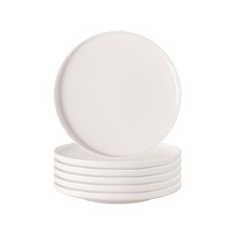 Villeroy & Boch VILLEROY & BOCH Frühstücksteller "Frühstücksteller Afina ø 22 cm 6er Set weiß", weiß, Speiseteller