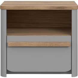 Nachtkonsole FORTE, B:48,6cm H:43,9cm T:41,3cm, grau, FSC-zertifizierter Holzwerkstoff, Sideboards, "Surfino"