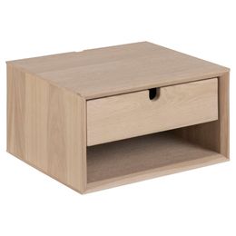 Nachttisch ACTONA GROUP, B:37cm H:21cm T:32cm, beige, Schlafzimmer, Tische, "Century Nachtkommode", Nachtschrank, Eiche Furnier, Schublade,