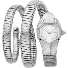 Damen Quarzuhr "Serpente doppio", silber, JUST cavalli time, Armbanduhren, Damenuhr, Armbanduhr, Edelstahlarmband
