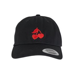 MISS TEE Damen Snapback Cap "Miss Tee Heart Cherries Dad Cap"schwarz, 100% Baumwolle, Caps