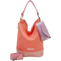 Damen Schultertasche "Izzy07 Olga", Fritzi aus Preussen, orange, Baumwolle, mehrfarbig, Taschen, aus veganen und recycelten Materialien