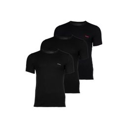 Hugo Herren T-Shirt "T-Shirt T-SHIRT RN TRIPLET P 10217251 01 3er Pack", schwarz, Gr. M, Obermaterial: 100% Baumwolle CO., Shirts