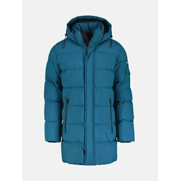 Lerros Herren Winterjacke "Lerros Warm gefütterter Steppmantel mit abnehmbarer Kapuze", blau, Gr. XXL, 100% Polyester, Jacken, Wasser- und