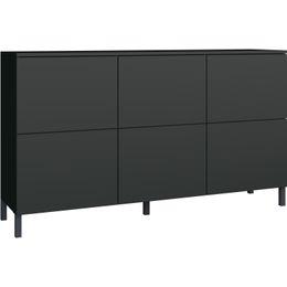 borchardt M&ouml;bel Kommode BORCHARDT M&Ouml;BEL, B:139cm H:80cm T:35cm, schwarz, Spanplatte, Flur, Sideboards, "Haama", Breite 139 cm