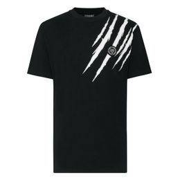 Plein Sport Jungen T-Shirt "Scratch"0201, schwarz, wei&szlig;, Gr. XS, Obermaterial: 100% Baumwolle, Shirts