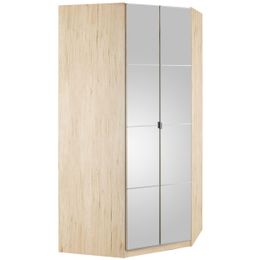 Eckkleiderschrank Priess, H:193cm, braun, Holzwerkstoff, Schr&auml;nke, "Malaga Schlafzimmerschrank Eckl&ouml;sung erweiterbar in drei Farben", Kleiderschrank
