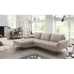 Ecksofa, B:264cm H:87cm T:171cm, grau, exxpo - SOFA FASHION, Wohnzimmer, Sofas, "NICEA erstklassiger Sitzkomfort, OTTOs Choice, L-Form, bodenfrei",