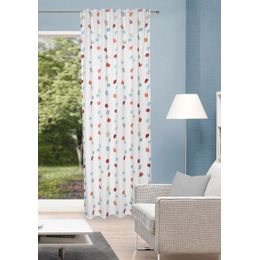 Vorhang Home Wohnideen, B:135cm H:245cm, orange, Baumwolle, Polyester, Wohnzimmer, Gardinen, "EFFIE", Kombibandschal Dekostoff, bedruckt