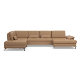 Wohnlandschaft Places of Style, B:363cm H:89cm T:223cm, braun, Luxus-Microfaser (90% Polyester, 10% Polyamid);Samtoptik (100% Polyester), Sofas,