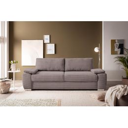 3-Sitzer, B:258cm H:100cm T:105cm, braun, exxpo - SOFA FASHION, Sofas, "SOLSBURY, bequem und komfortabel, Sofa, Schlafsofa, Breite 258cm", inkl.