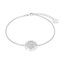 JOOP! JOOP Damen Armband "Kreis", 20cm, Silber 925 (Sterlingsilber), silber, Silber 925 (Sterlingsilber), Armb&auml;nder, mit Zirkonia (synth.)