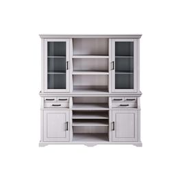 Buffet Home Affaire, B:186cm H:199cm T:46cm, wei&szlig;, Massivholz, K&uuml;che, Schr&auml;nke, "Anabel", zertifiziertes Massivholz, Breite 186 cm, im Landhausstil